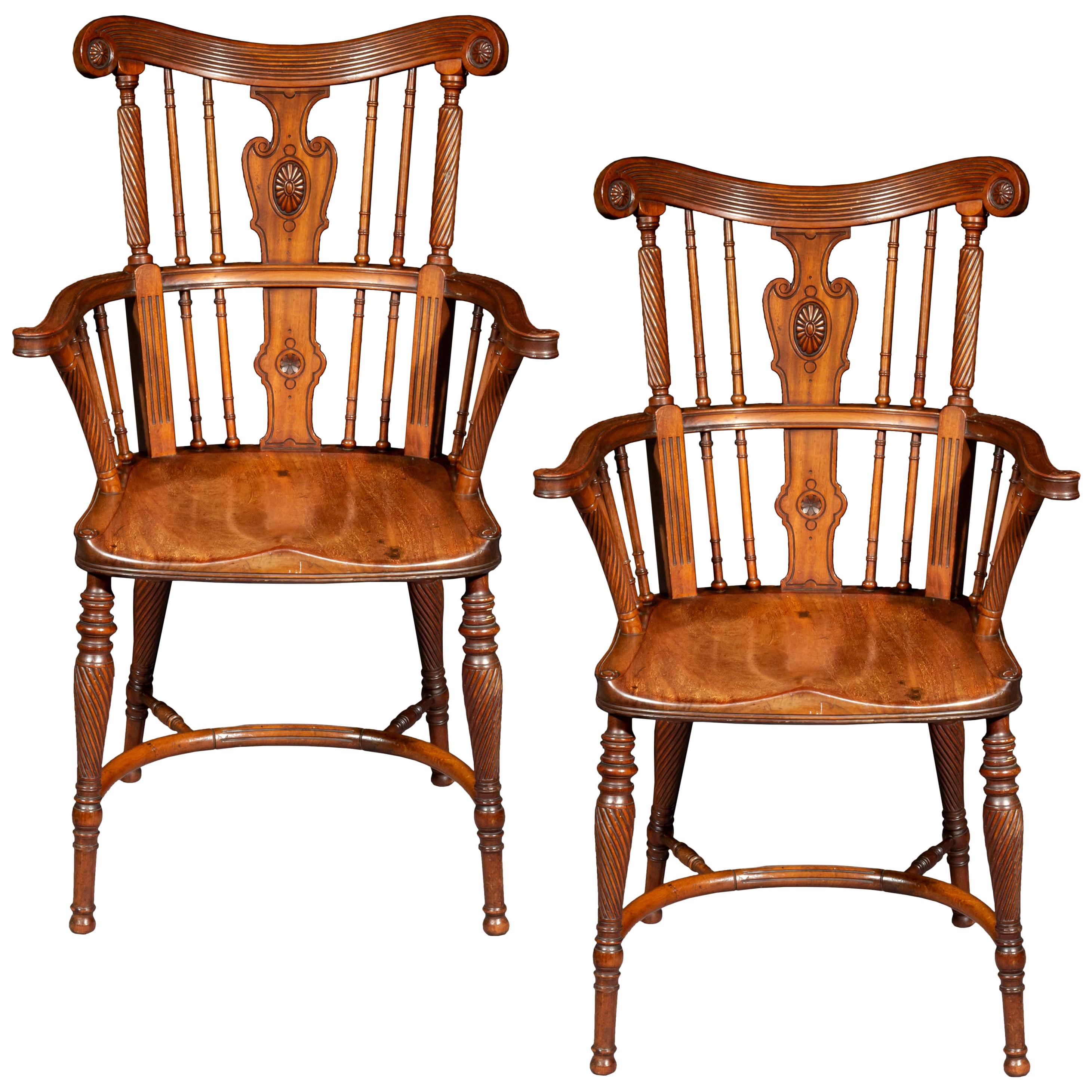 Early 19th c. Primitive Irish Windsor Chair at 1stDibs