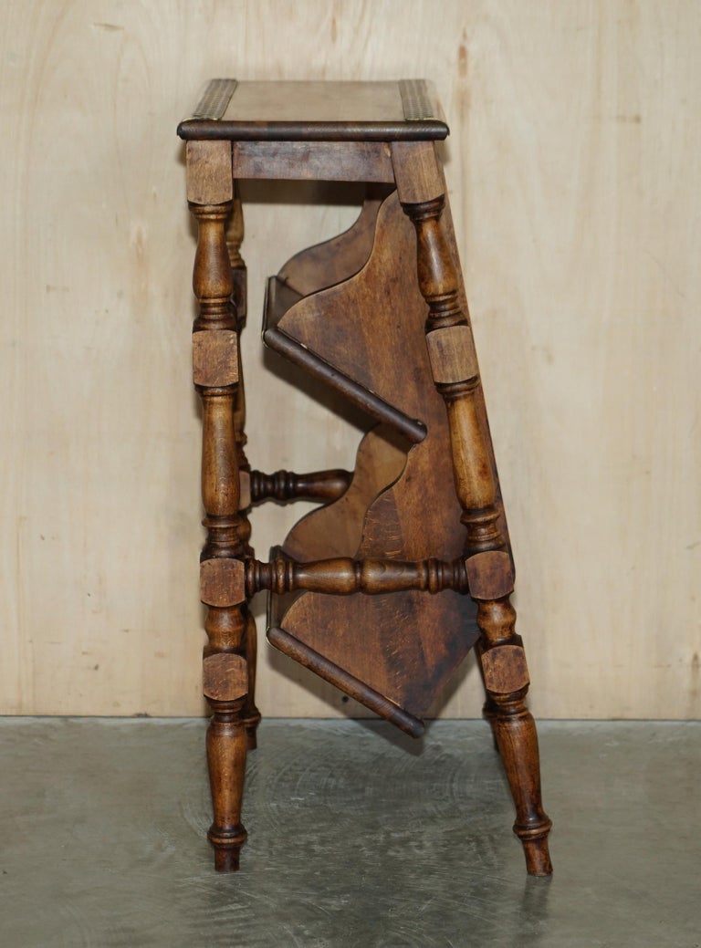 Antique Arts and Crafts Metamorphic Library Steps Ladder Side Table ...