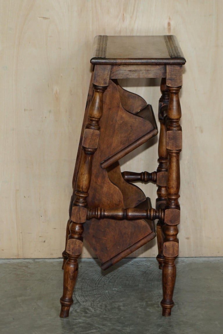Antique Arts and Crafts Metamorphic Library Steps Ladder Side Table ...