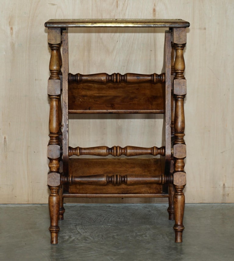 Antique Arts and Crafts Metamorphic Library Steps Ladder Side Table ...