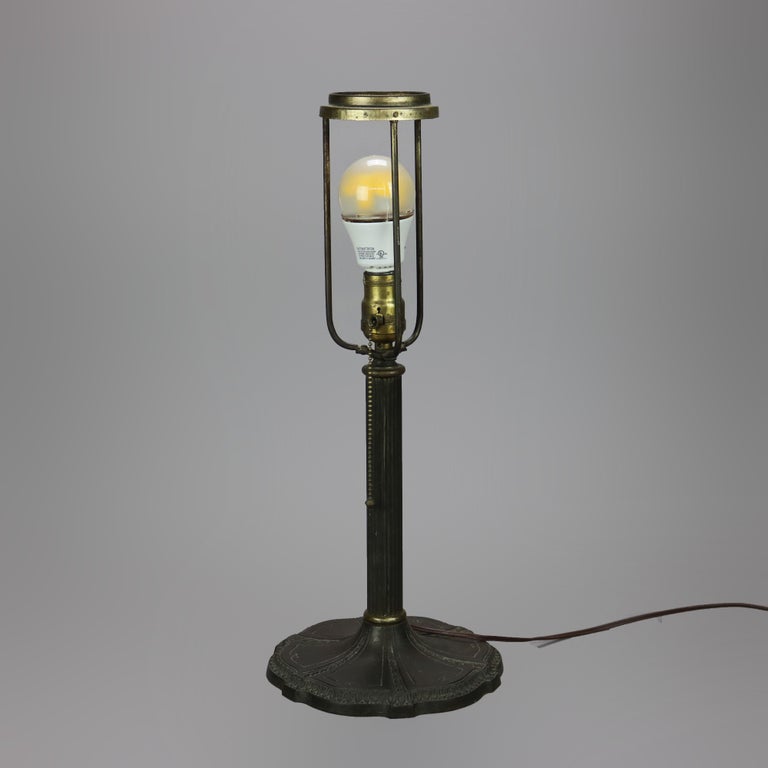 Antique Arts and Crafts Miller Lamp Co. Slag Glass Table Lamp circa ...