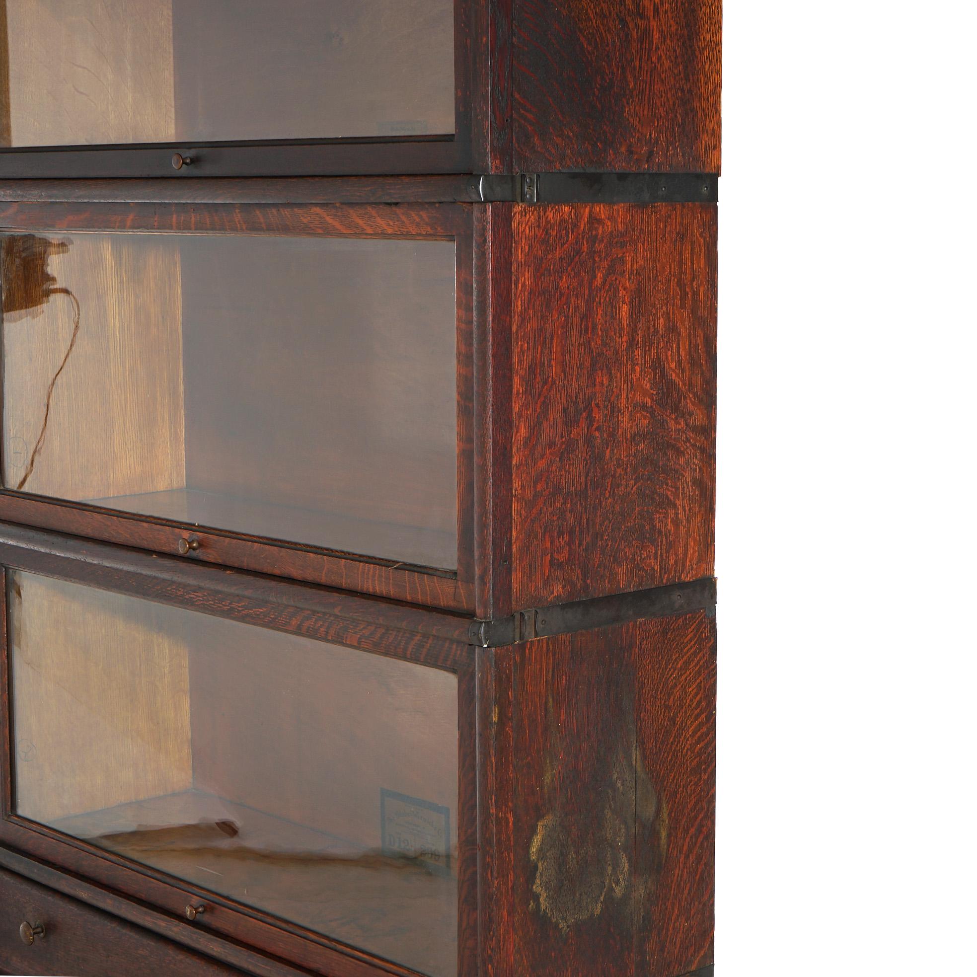 Antique Arts and Crafts Mission Globe Wernicke Six-Stack Barrister Bookcase c1910 For Sale at ...