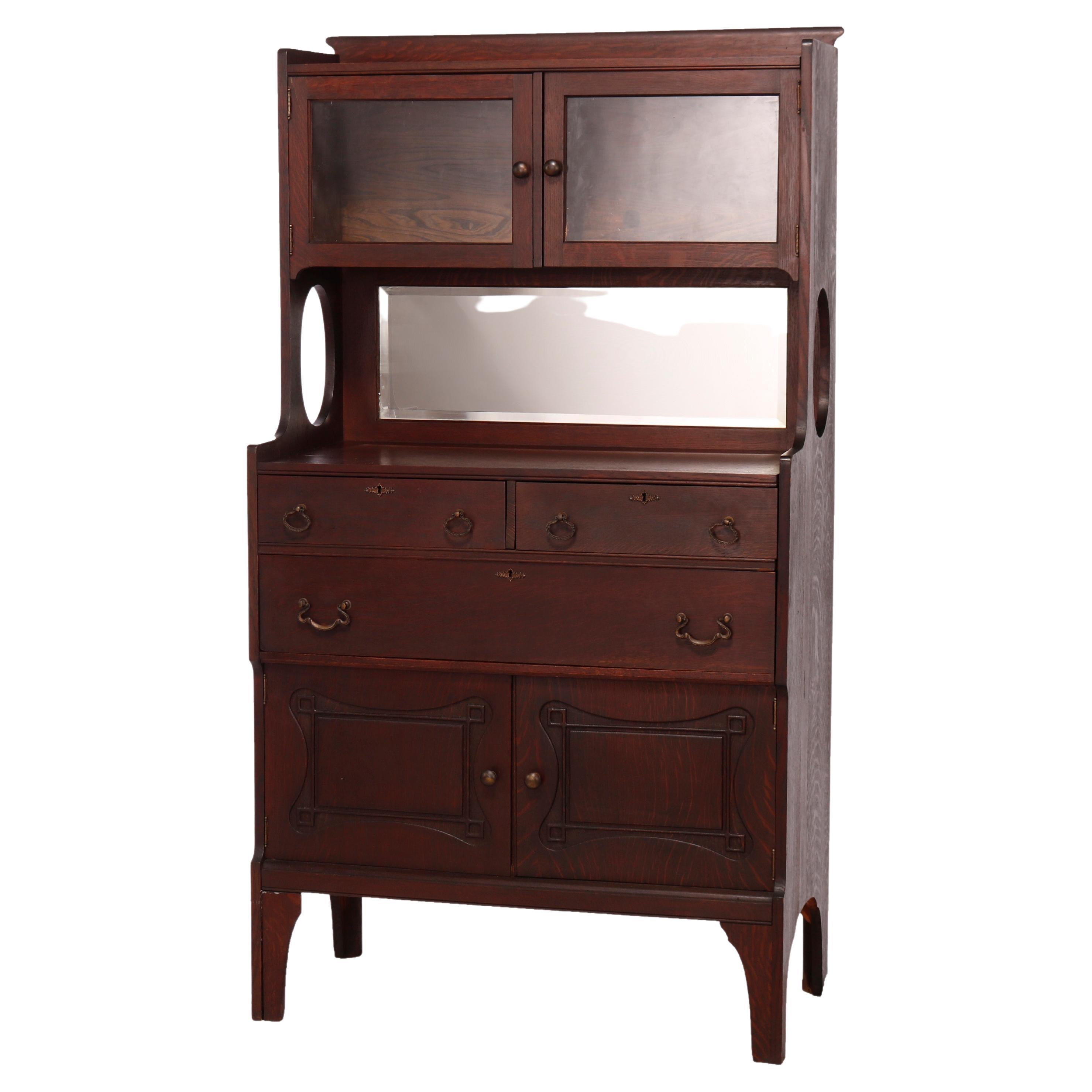 Versatile McGuire Rattan Cabinet Server at 1stDibs