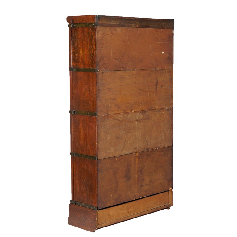 Antique Arts and Crafts Mission Oak Globe Wernicke School Barrister Bookcase C1910 For Sale at ...