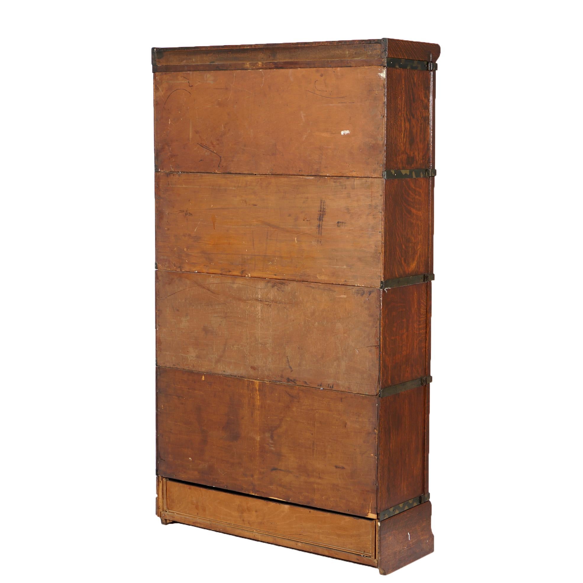 Antique Arts and Crafts Mission Oak Globe Wernicke School Barrister Bookcase C1910 at 1stDibs