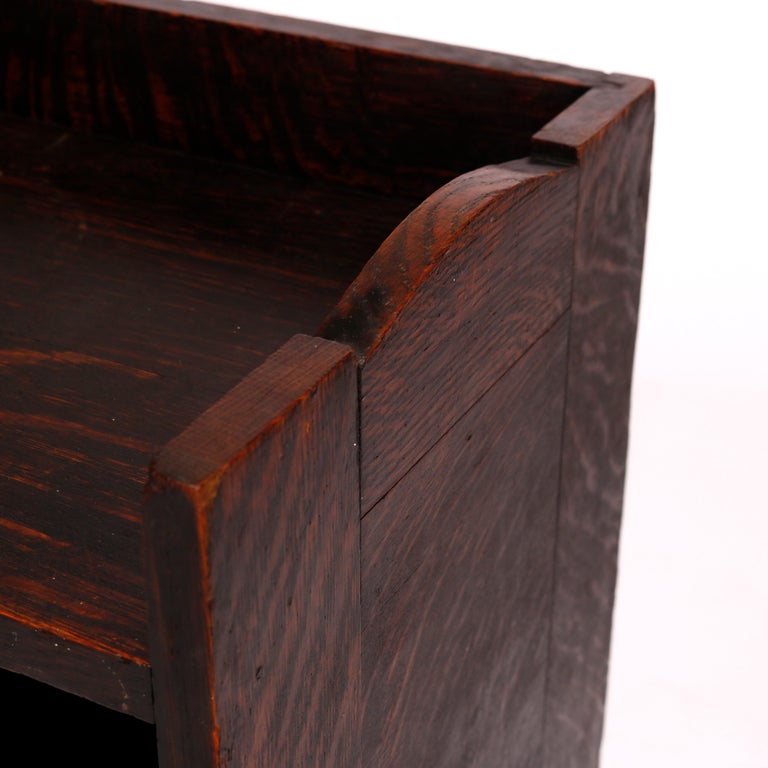 Antique Arts and Crafts Mission Oak Limbert School Magazine Stand ...