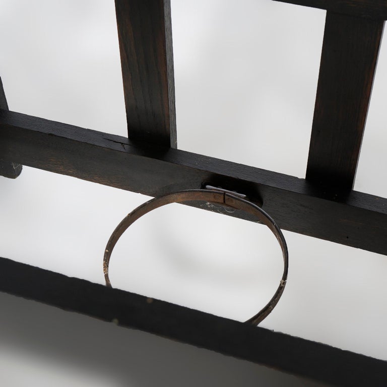 Antique Arts and Crafts Mission Oak Mirrored Hall Tree Circa 1910 For ...