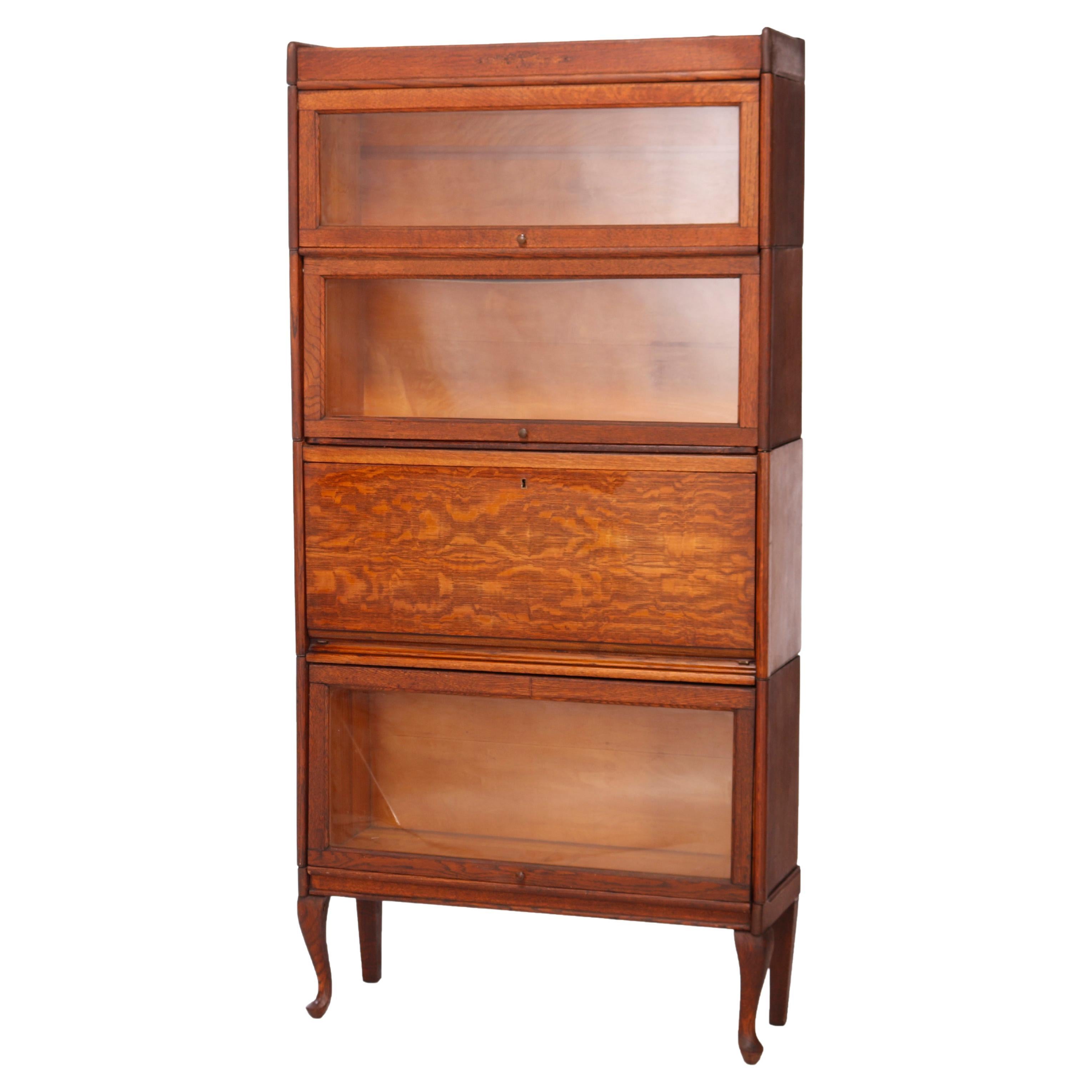 Macey Barrister Bookcase, Desk, Oak, circa 1910 Arts and Crafts at 1stDibs