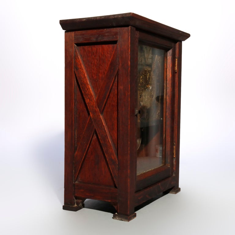 Antique Arts and Crafts Mission Oak Stickley Brothers School Mantel ...