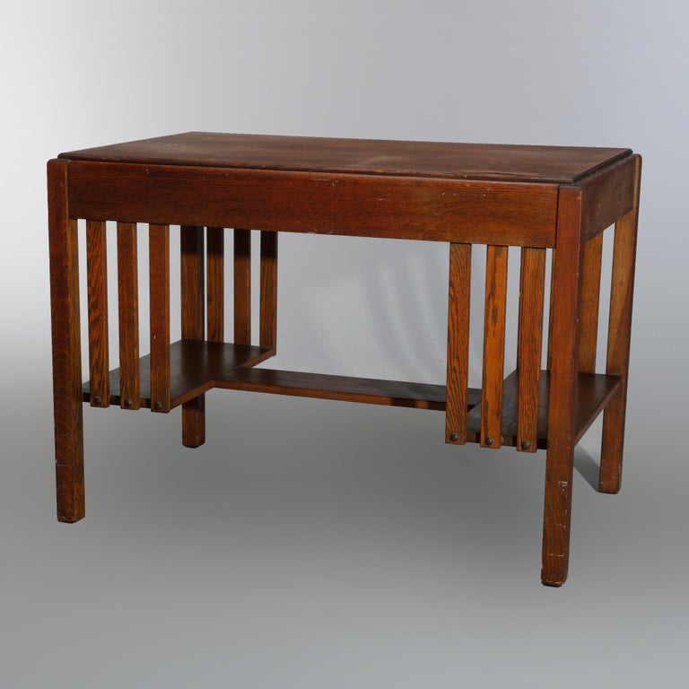 Antique Arts and Crafts Mission Oak Stickley School Desk, Circa 1920 at ...