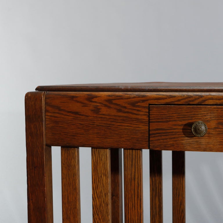 Antique Arts and Crafts Mission Oak Stickley School Desk, Circa 1920 at ...