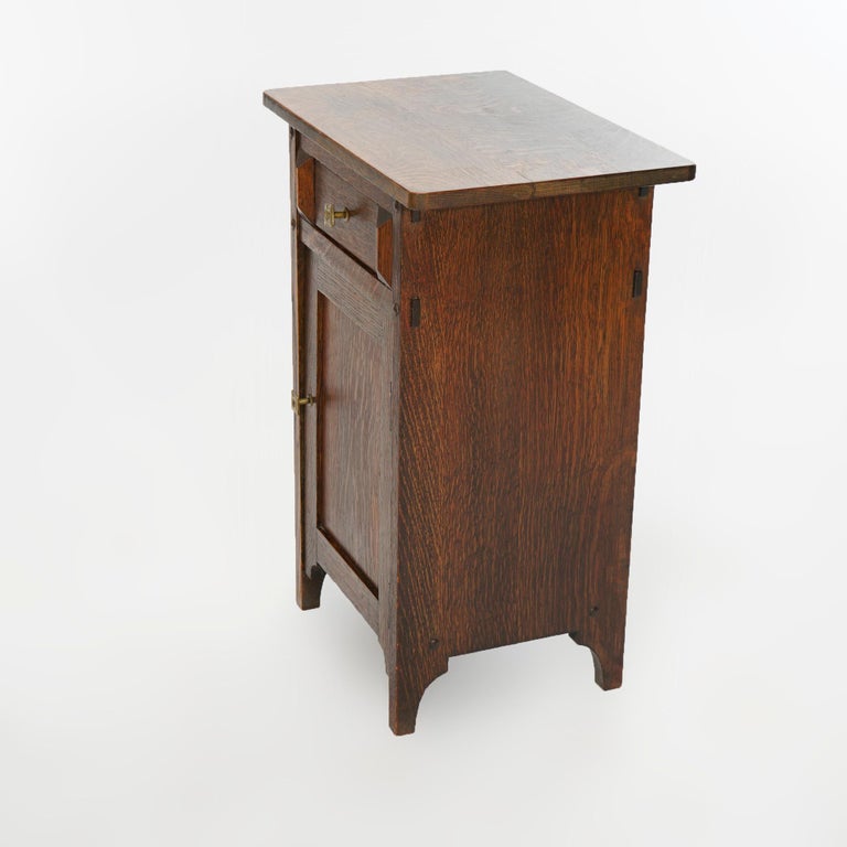 Antique Arts and Crafts Mission Oak Stickley School Smoking Stand Circa ...