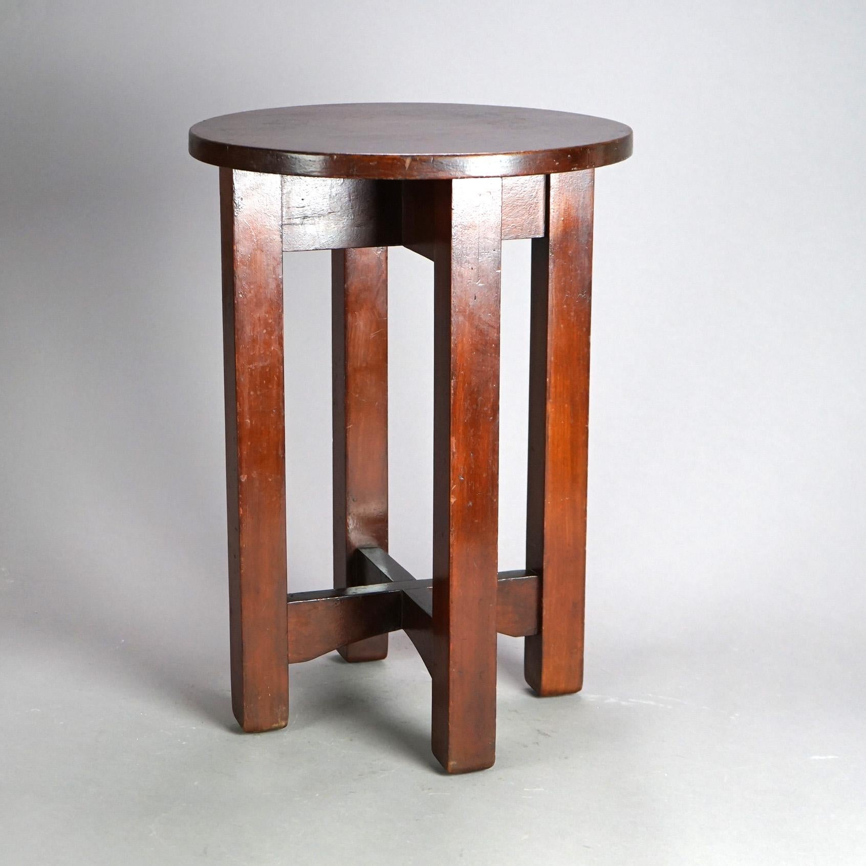 Antique Arts and Crafts Mission Oak Stickley School Tabouret Circa 1910 ...