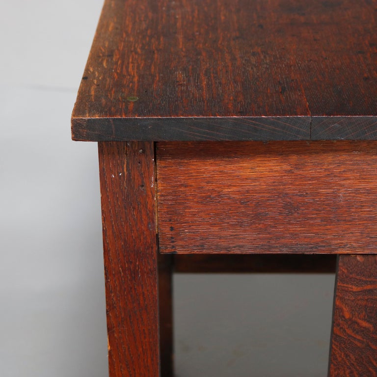 Antique Arts and Crafts Mission Oak Stickley School Writing Desk, circa ...