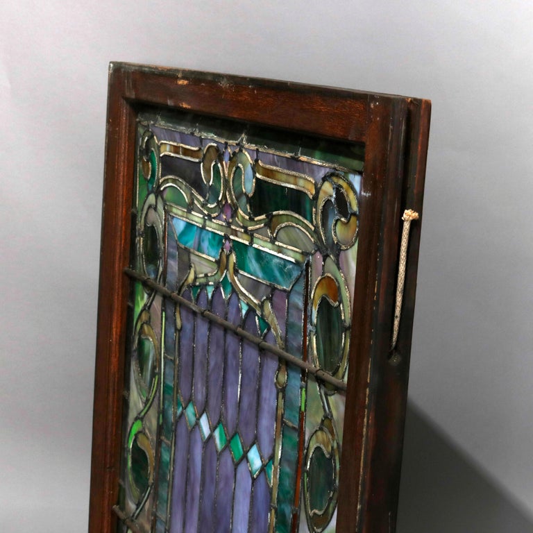 Antique Arts and Crafts Mosaic Leaded Slag Glass Window, circa 1930 at ...