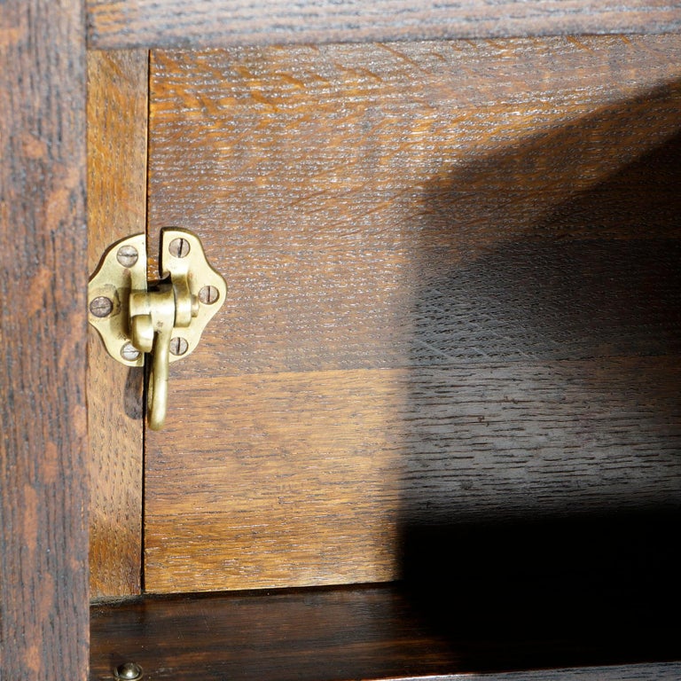 Antique Arts and Crafts Oak Cellarette with Tin-Lined Cabinet, circa ...
