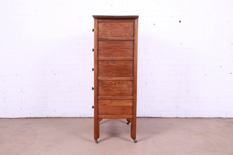 Antique Arts and Crafts Oak Highboy Dresser, Circa 1900 at 1stDibs