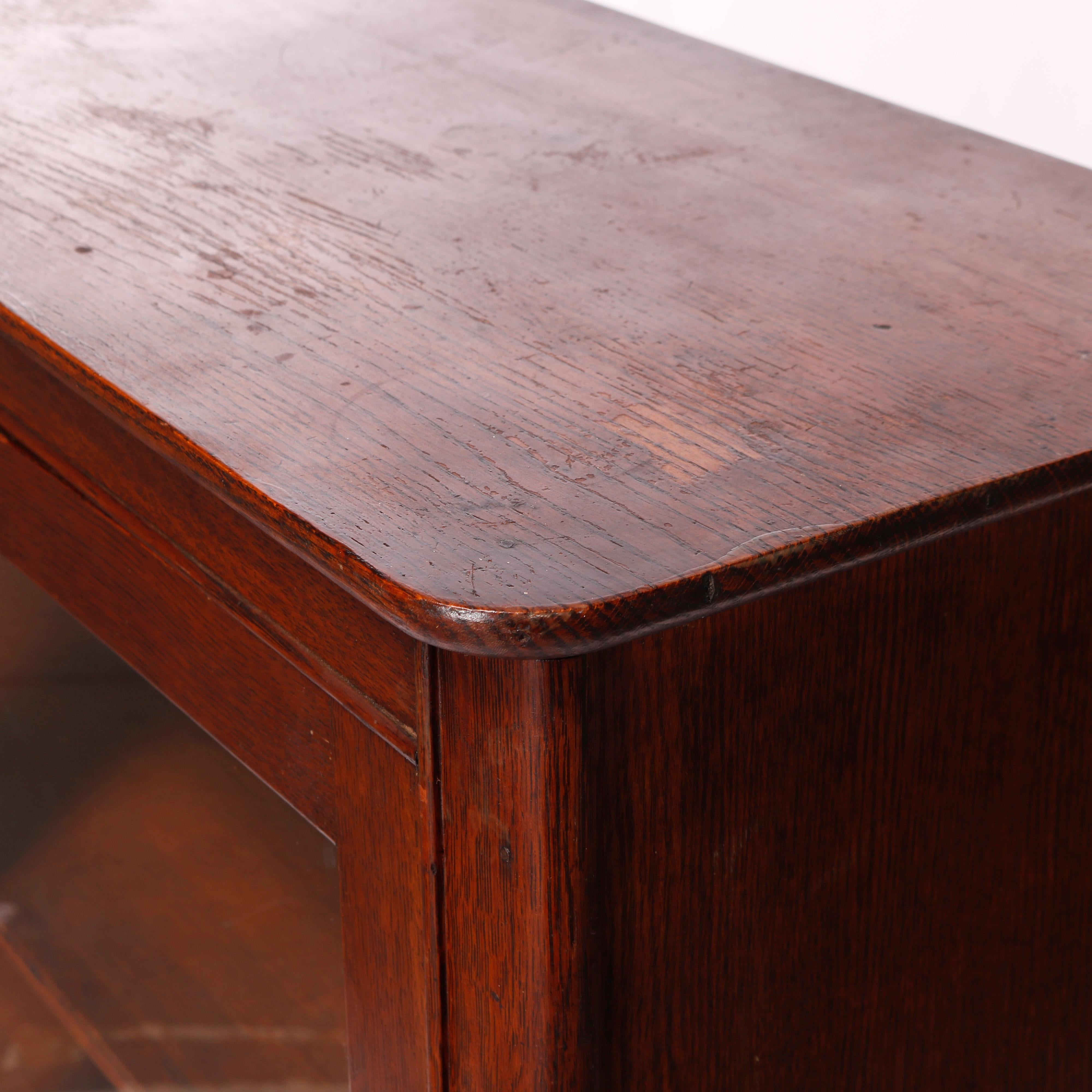 Antique Arts and Crafts Oak Two-Door Enclosed Bookcase, C1910 at ...