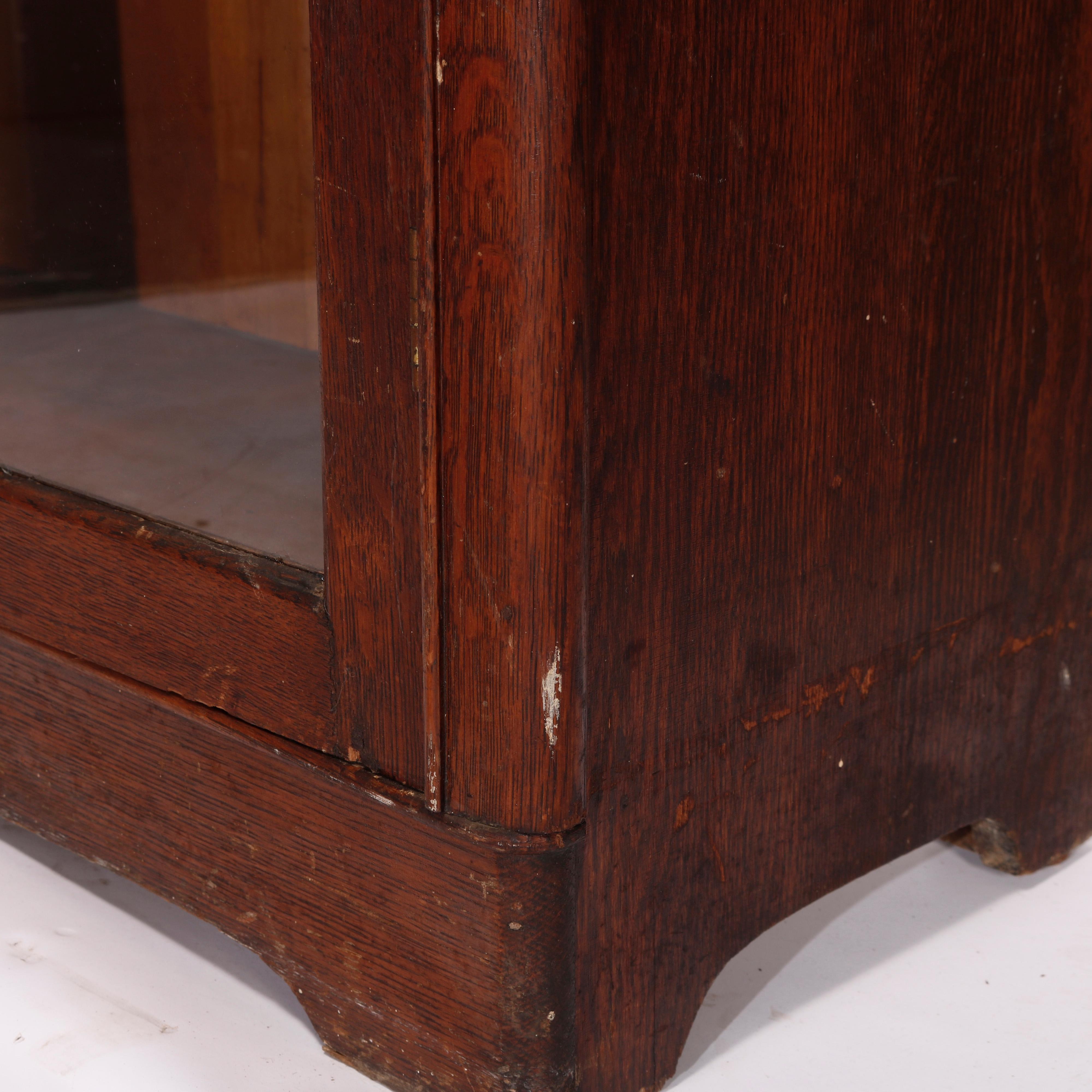 Antique Arts and Crafts Oak Two-Door Enclosed Bookcase, C1910 at ...
