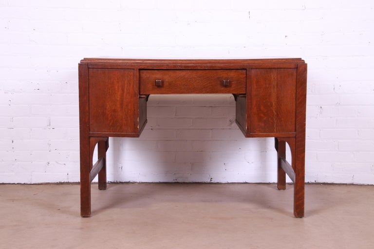 Antique Arts and Crafts Oak Writing Desk From Frank Lloyd Wright's ...