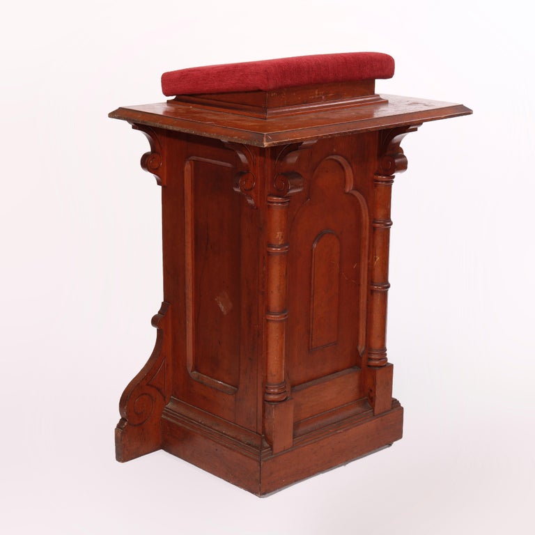 Antique Arts and Crafts Paneled Oak Adjustable Presentation Lectern ...