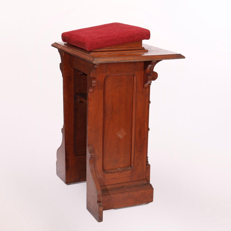 Antique Arts and Crafts Paneled Oak Adjustable Presentation Lectern ...