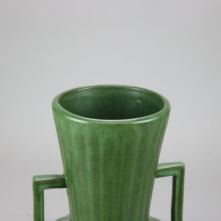 Antique Arts and Crafts Peters and Reed Bulbous Reeded and Handled ...