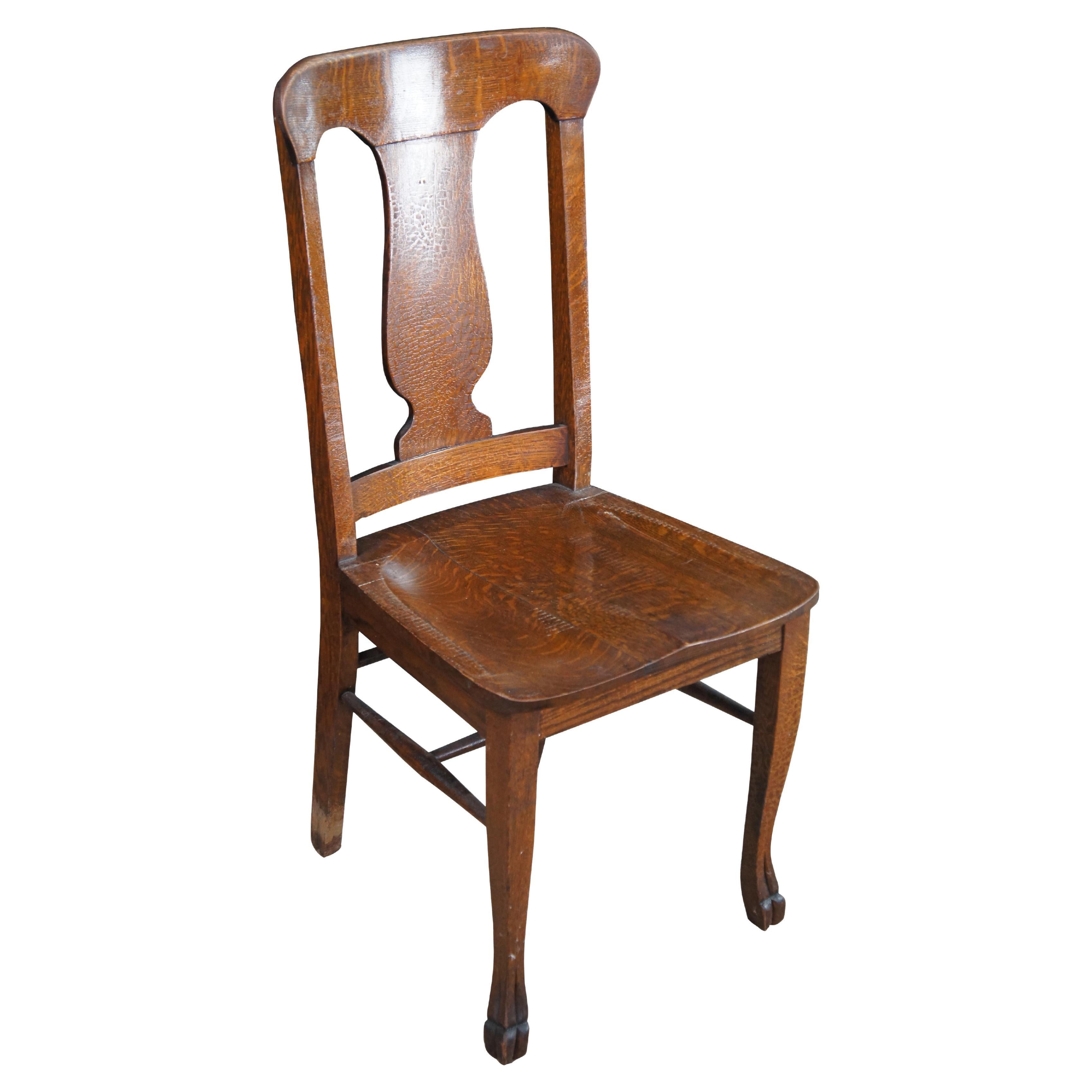 ENGLISH OAK ART DECO HALL CHAiR WITH LATIN INSCRIBED SEAT UPHOLSTERY ...