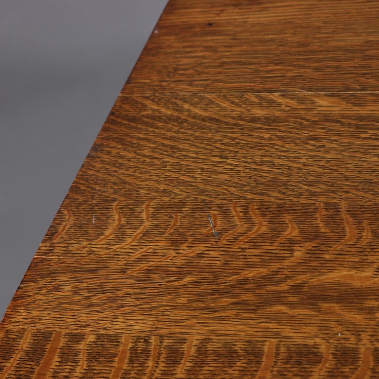 Antique Arts and Crafts R.J. Horner School Quarter Sawn Oak Library ...