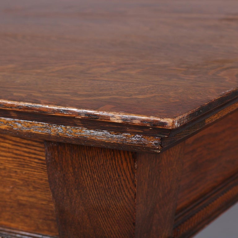 Antique Arts and Crafts R.J. Horner School Quarter Sawn Oak Library ...