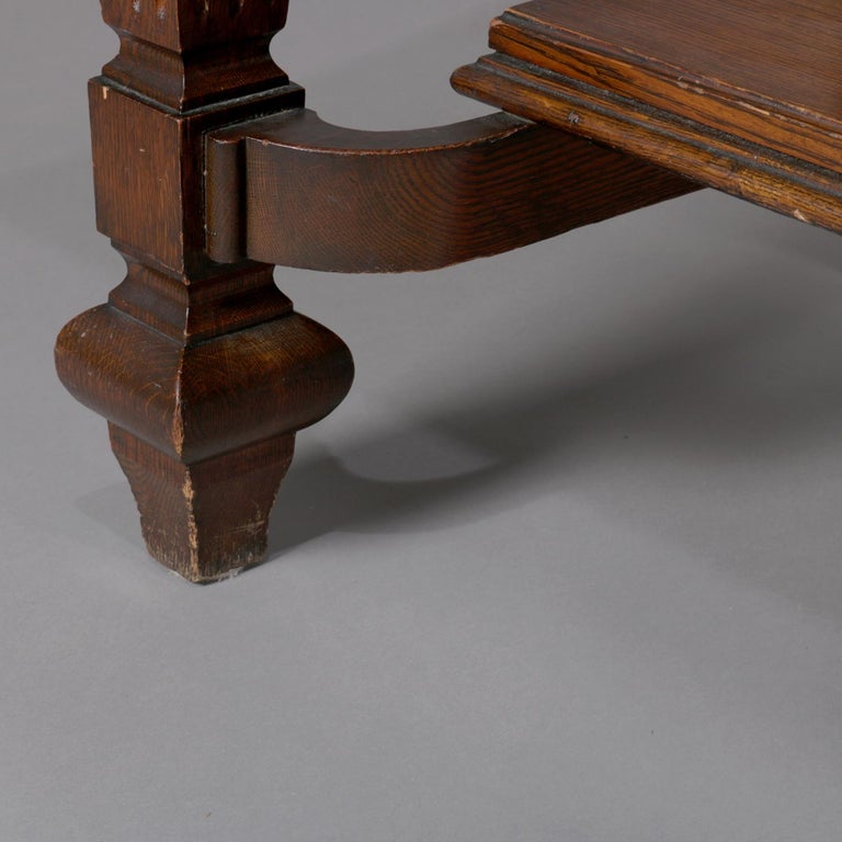 Antique Arts and Crafts R.J. Horner School Quarter Sawn Oak Library ...