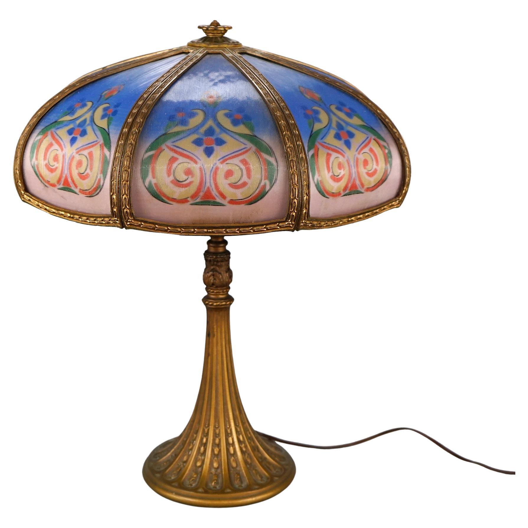 Handel Reverse Painted Table Lamp, circa 1920 For Sale at 1stDibs