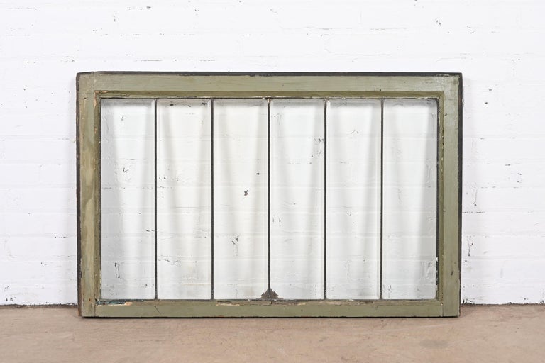 Antique Arts and Crafts Six-Panel Leaded Beveled Glass Window at 1stDibs