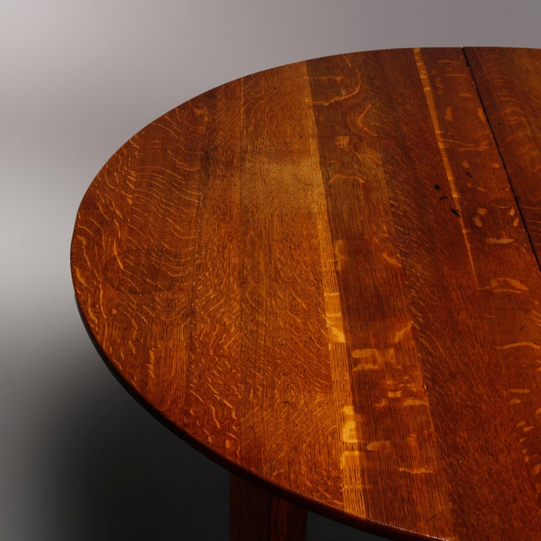 Antique Arts and Crafts L&JG Stickley Cat #718 Oak Dining Table, Circa ...