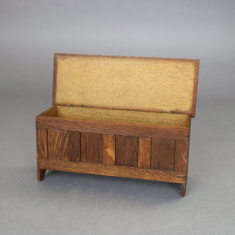 Antique Arts and Crafts Stickley School Mission Oak Miniature Candle ...