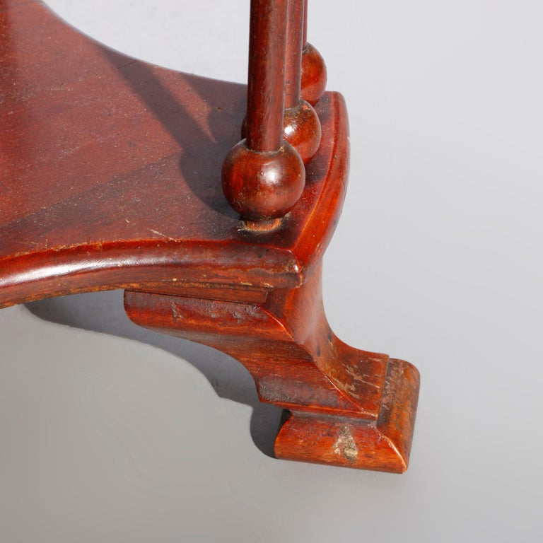 Antique Arts and Crafts Style Mahogany Stick and Ball Side Table, 20th ...