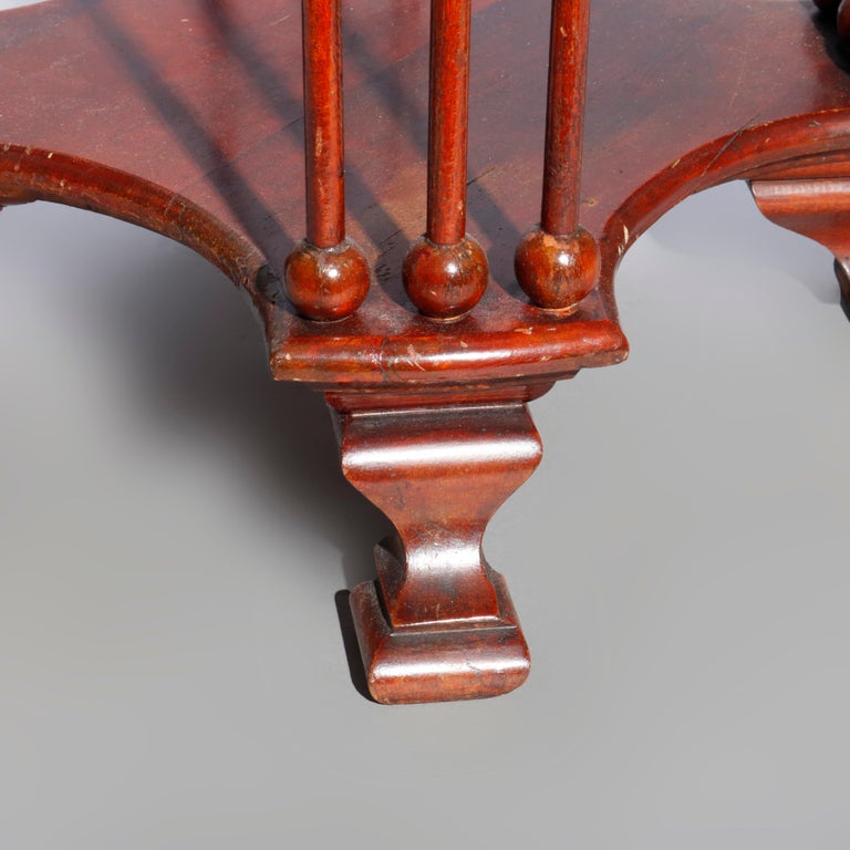 Antique Arts and Crafts Style Mahogany Stick and Ball Side Table, 20th ...