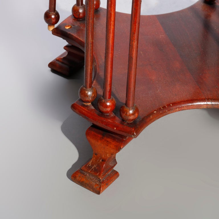 Antique Arts and Crafts Style Mahogany Stick and Ball Side Table, 20th ...