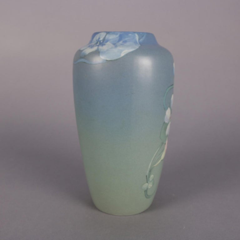 Antique Arts and Crafts Weller Hand-Painted Art Pottery Vase, Artist Signed at 1stDibs