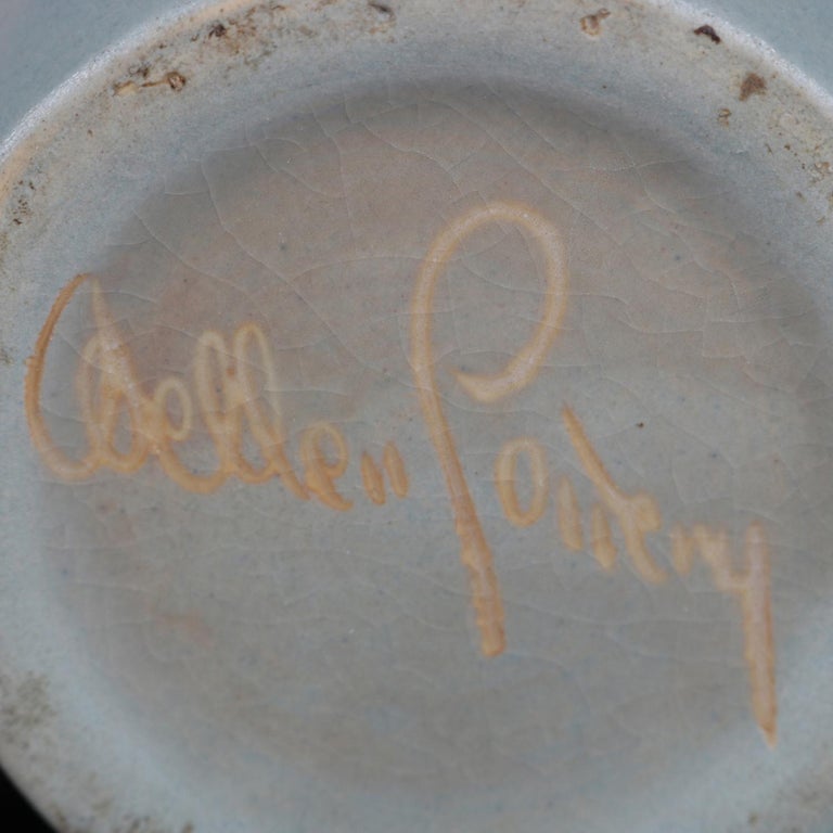 Antique Arts and Crafts Weller Hand-Painted Art Pottery Vase, Artist ...