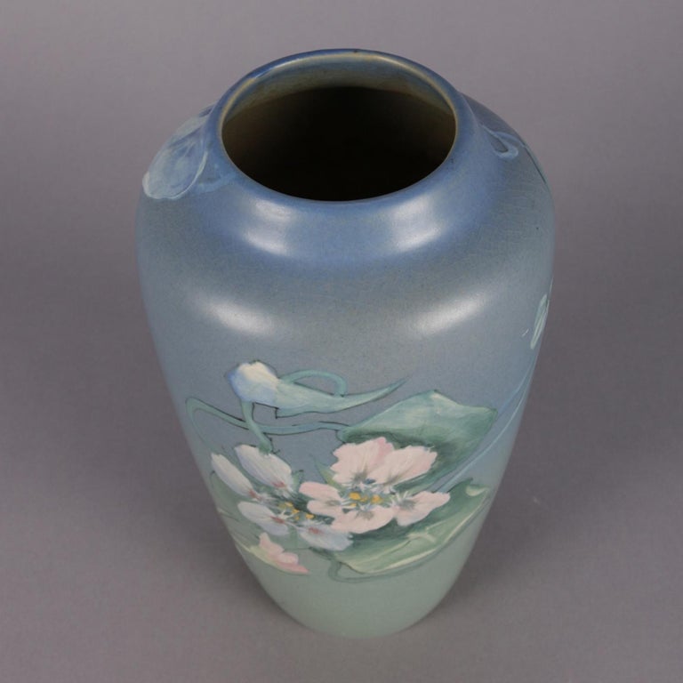 Antique Arts and Crafts Weller Hand-Painted Art Pottery Vase, Artist Signed at 1stDibs