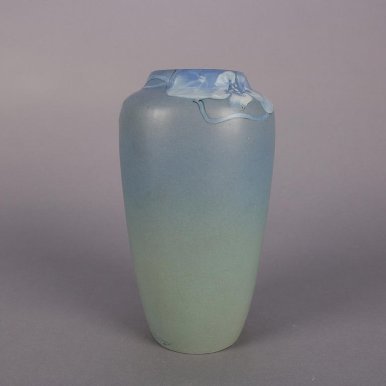Antique Arts and Crafts Weller Hand-Painted Art Pottery Vase, Artist Signed at 1stDibs
