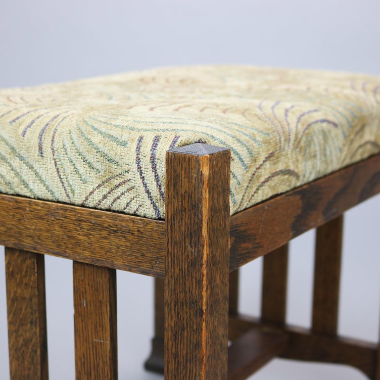 Antique Arts and Mission Oak Footstool circa 1910 at 1stDibs