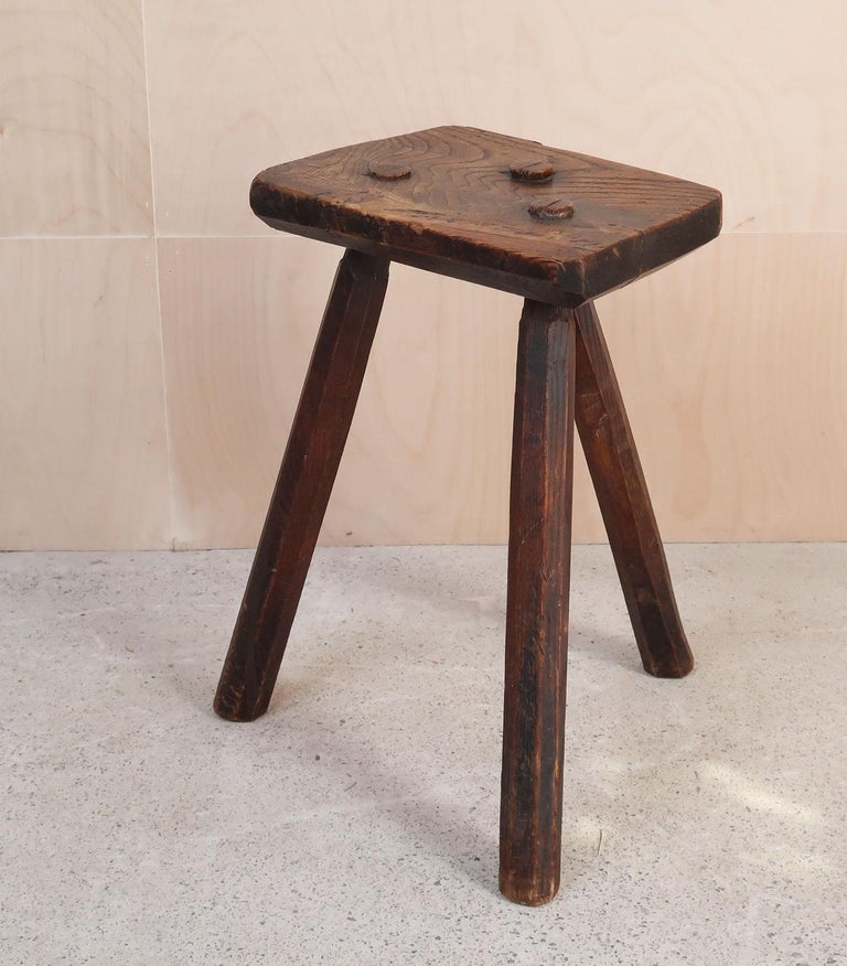 Antique Ash And Elm Cricket Stool. C.1800 at 1stDibs