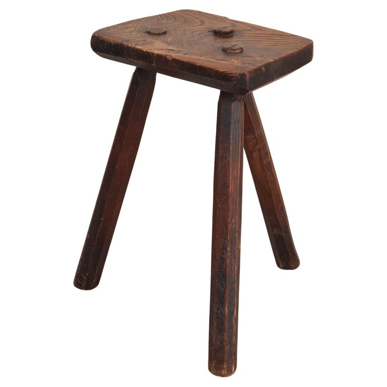 Antique Ash And Elm Cricket Stool. C.1800 at 1stDibs
