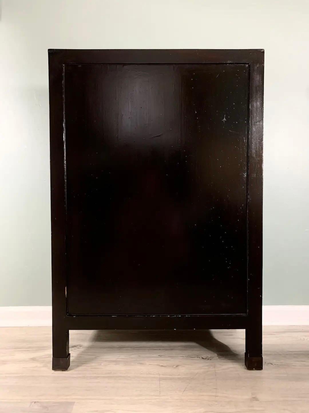 Asian Chinoiserie Style Cabinet With Semi-Precious Stone Inlay For Sale ...
