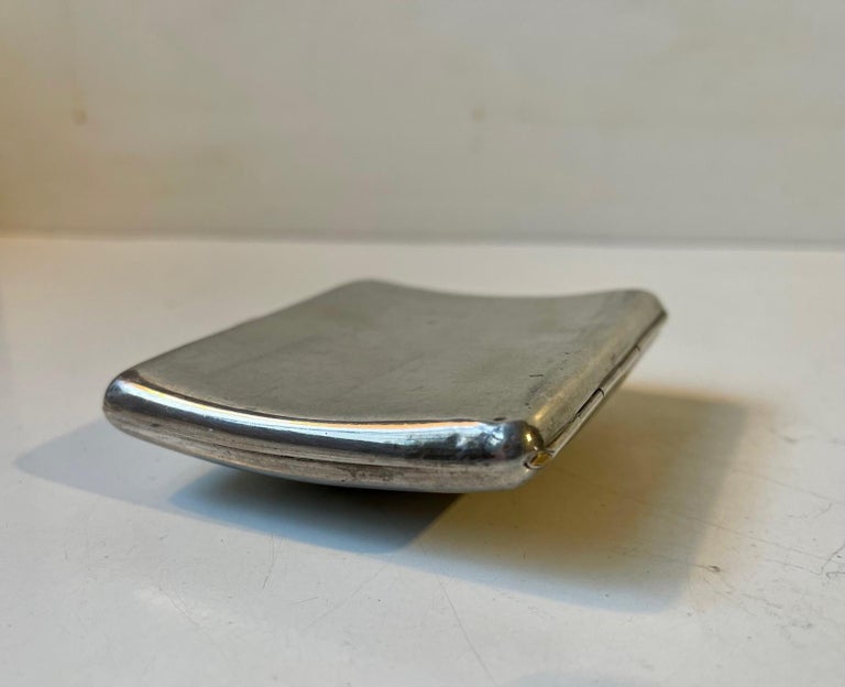 Antique Asian Export Silver Cigarette Case with Battlescene For Sale at ...