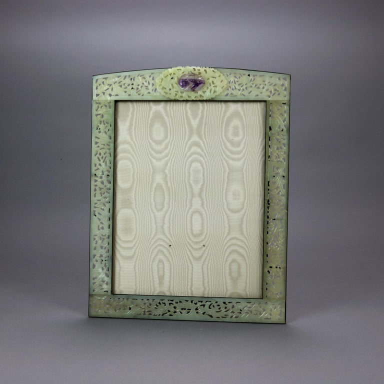 Antique Asian Foliate Carved Jade Photo Frame with Birds, Circa 1900 at ...