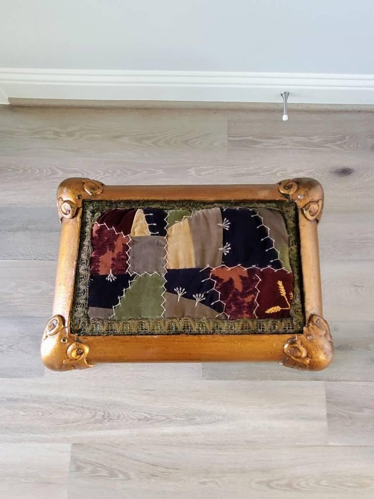 Antique Asian Gilt Bronze Cast Iron Ottoman For Sale at 1stDibs