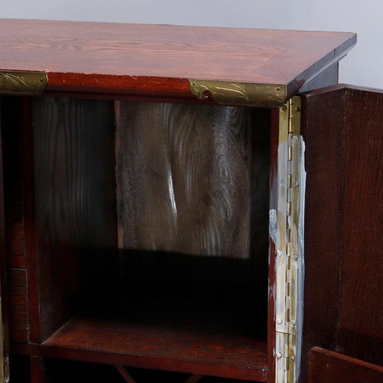Antique Asian Mixed Wood and Brass Cellarette Cabinet, 20th Century at ...